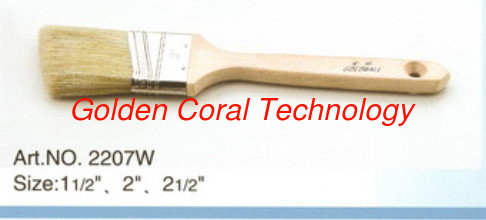 Wooden handle pure bristle PET/PP synthetic fiber or non-synthetic paint brush No.2207W