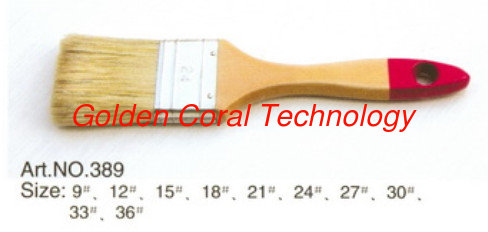 Wooden handle pure bristle 9" 12" 15" 18" 21" 24" 27" 30" 33" 36" paint brush No.389
