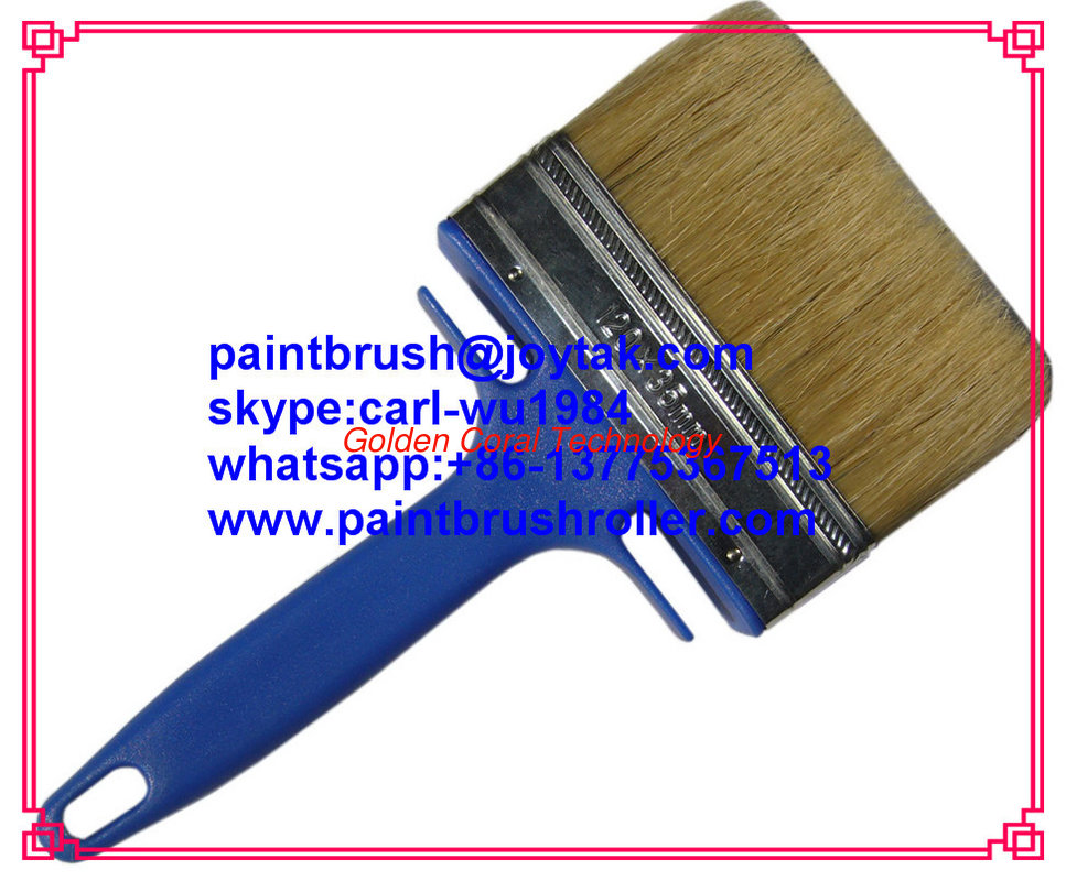 Paint brush Natural pure bristle Chinese bristle synthetic mix wood handle factory made 1 inch PB-008