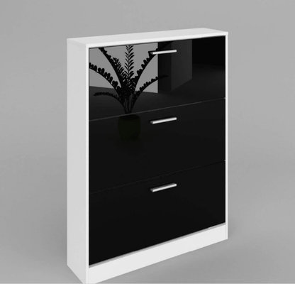 Modern design shoe rack of home livingroom furniture  Melamine cover frivolous shoe ark/shoe cabinet/shoe rack with door supplier