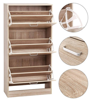 Modern design shoe rack of home livingroom furniture  Melamine cover frivolous shoe ark/shoe cabinet/shoe rack with door supplier