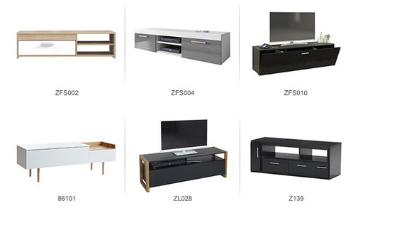 TV stand Cabinet and open storage options Chipboard with melamine finish Oak and White supplier
