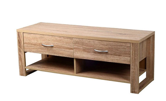 TV stand Cabinet and open storage options Chipboard with melamine finish Oak and White supplier