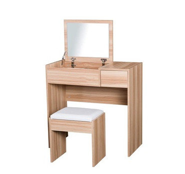 Hot Sale Wooden Grain Melamine Mirror Dressing Table supplier