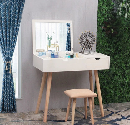 Hot Sale Wooden Grain Melamine Mirror Dressing Table supplier