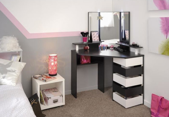 Hot Sale Wooden Grain Melamine Mirror Dressing Table supplier