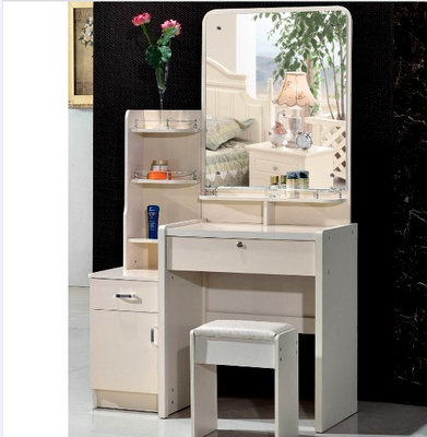 Hot Sale Wooden Grain Melamine Mirror Dressing Table supplier
