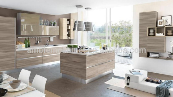 China Factory Modern Design Wooden Customized Design Kitchen Cabinet supplier