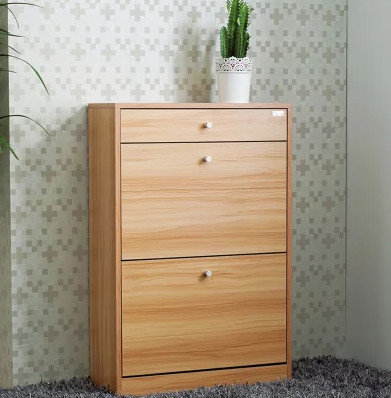 Modern design shoe rack of home livingroom furniture  Melamine cover frivolous shoe ark/shoe cabinet/shoe rack with door supplier