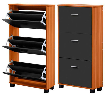 Modern design shoe rack of home livingroom furniture  Melamine cover frivolous shoe ark/shoe cabinet/shoe rack with door supplier