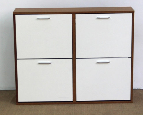 Modern design shoe rack of home livingroom furniture  Melamine cover frivolous shoe ark/shoe cabinet/shoe rack with door supplier