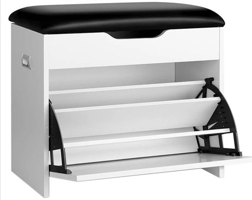 Modern design shoe rack of home livingroom furniture  Melamine cover frivolous shoe ark/shoe cabinet/shoe rack with door supplier