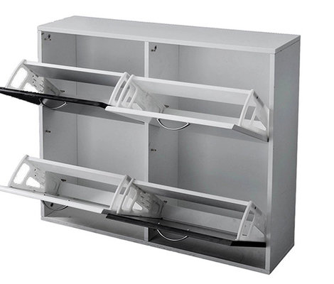 Modern design shoe rack of home livingroom furniture  Melamine cover frivolous shoe ark/shoe cabinet/shoe rack with door supplier