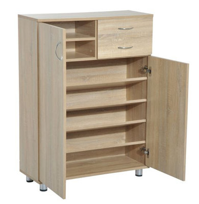 Modern design shoe rack of home livingroom furniture  Melamine cover frivolous shoe ark/shoe cabinet/shoe rack with door supplier