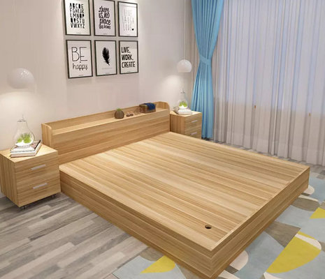Modern King Size Wooden Double Bed set furniture supplier