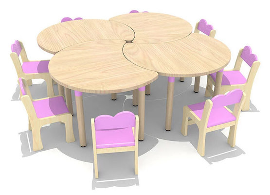 qihang QHD001 Kindergarten children's original wooden table chairs supplier