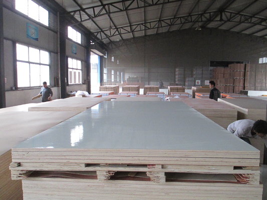 First-Class Grade and E1 Formaldehyde Emission Standards white HPL faced plywood sheet supplier