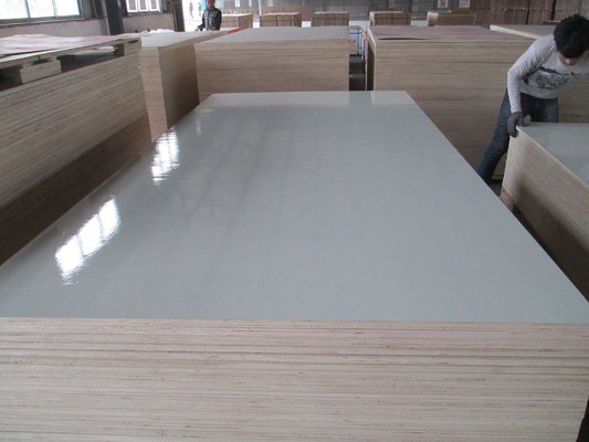 First-Class Grade and E1 Formaldehyde Emission Standards white HPL faced plywood sheet supplier