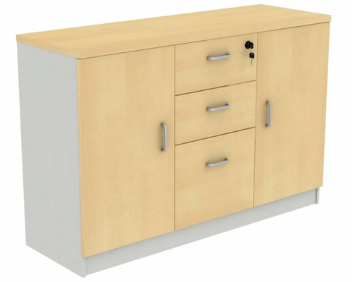 cheap Modern appearance MFC panel wooden balcony storage cabinet supplier