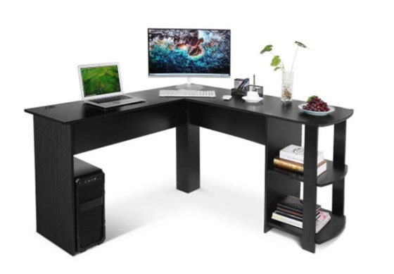 Modern Wooden Computer Table Laptop Notebook Desk Bookshelf with Storage for Home Workstation supplier