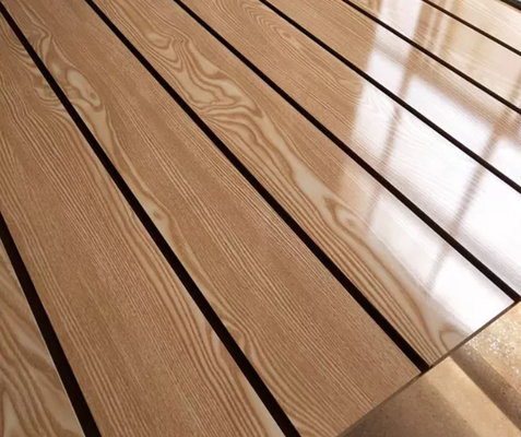 Melamine MDF and Plywood slatwall 1220*2440*18mm supplier