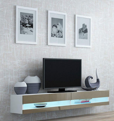 Supplier Price Living Room Modern Wall Mount Led TV Stand Wooden Furniture Design supplier