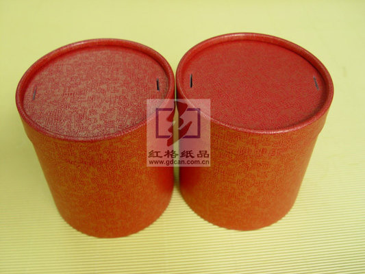 Red Cylinder Gift Wine Tube Box / Wine Bottle Gift Packaging Custom