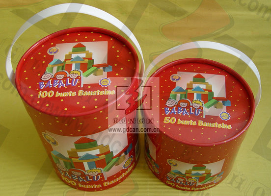 Handle Paper Cans Packaging Offest / CMKY / PMS Print Recoverable