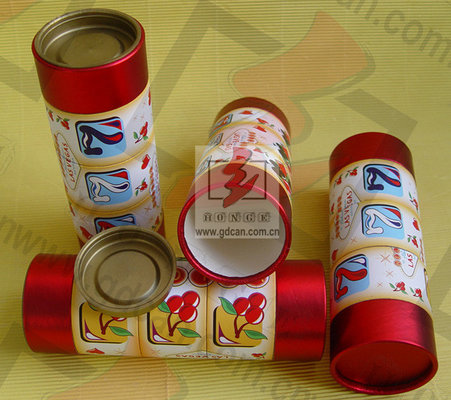 Recycle Paper Canister Packaging / Round Gift Boxes With Lids