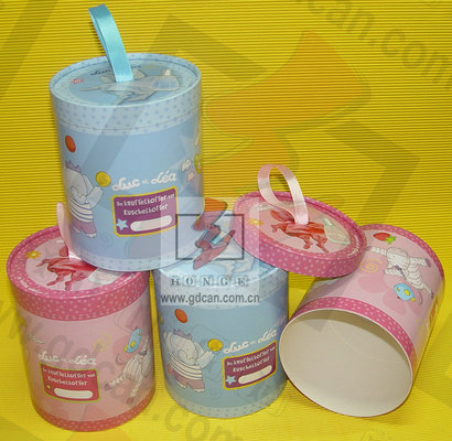 Elegant Kraft Paper Tea Storage Containers Cylindrical Logo Printed