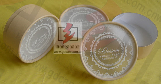 Customised Pink Cardboard Canister Packaging With Plastic Jar