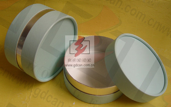 Small Composite Paper Cans Packaging UV Coating with Ribbon