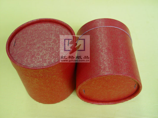 Red Cylinder Gift Wine Tube Box / Wine Bottle Gift Packaging Custom