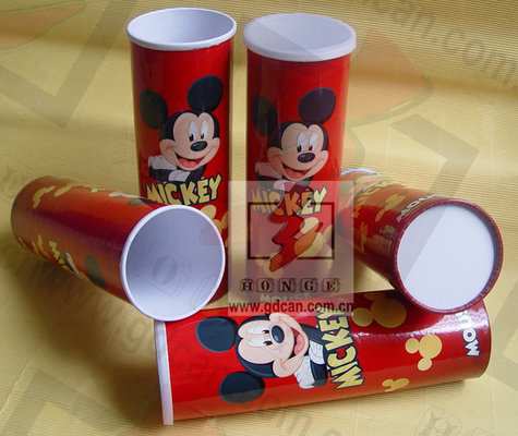 Cardboard Pen Gift Boxes Paper Cylinder Box Micky Mouse Carton Pattern
