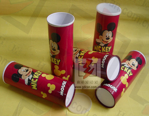 Cardboard Pen Gift Boxes Paper Cylinder Box Micky Mouse Carton Pattern