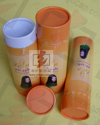 Yellow Cardboard Wine Gift Tube Container Food Grade Glossy Lamination