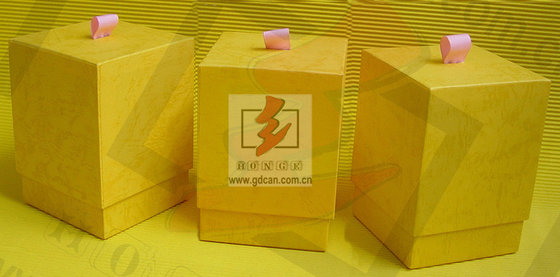 Yellow Gift Cardboard Jewellery Boxes / Womens Jewelry Box Paper