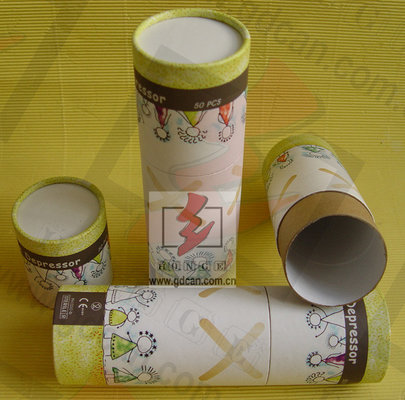 Food Grade Cylinder Cardboard Box / Round Tube Packaging For Food