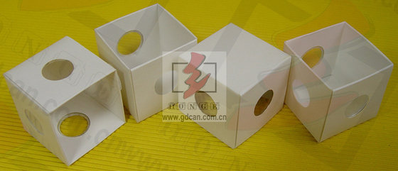White Cardboard Folding Gift Boxes With Pvc Window , Folding Paper Boxes
