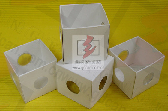 White Cardboard Folding Gift Boxes With Pvc Window , Folding Paper Boxes