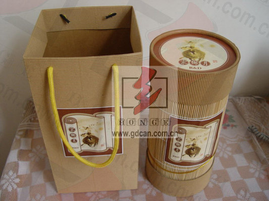 Cylindrical Bottle Wine Gift Tube Biodegradable with ISO SGS FDA QS