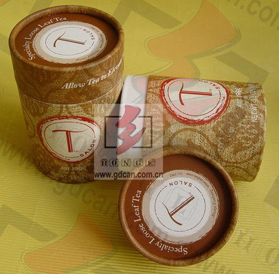 Brown Wine Bottle Gift Tube Packaging Cylindrical Custom Printing