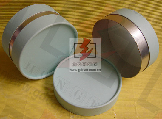 Small Composite Paper Cans Packaging UV Coating with Ribbon