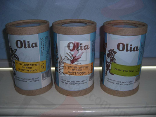 Recoverable Gift Tube Packaging for Food , Paper Cylinder Containers