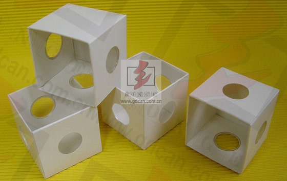 White Cardboard Folding Gift Boxes With Pvc Window , Folding Paper Boxes