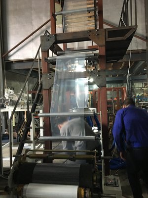 With Video and CE High speed Three-layer High speed HDPE film width customized mini film blowing machine