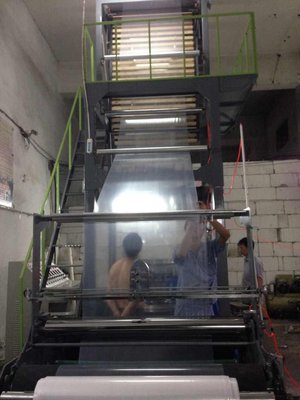 With Video and CE High speed Three-layer High speed HDPE film width customized mini film blowing machine