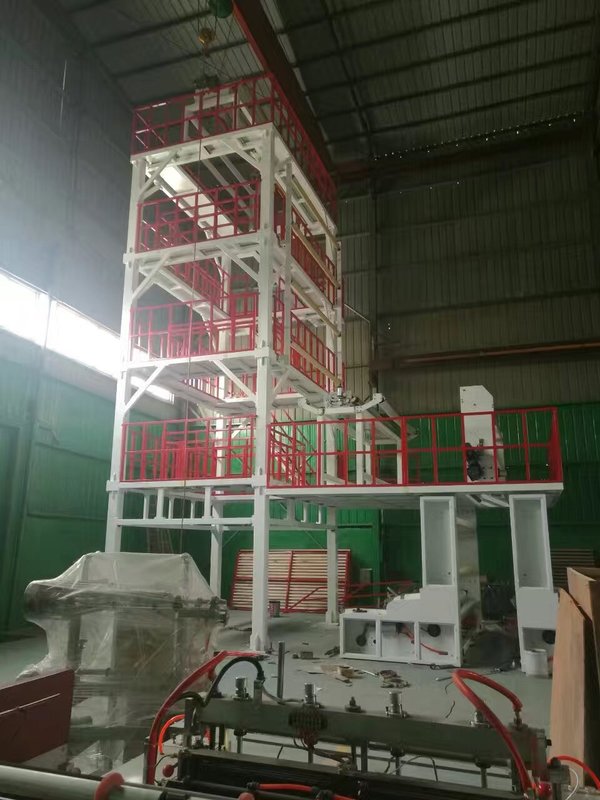 With Video and CE High speed Three-layer High speed HDPE film width customized mini film blowing machine