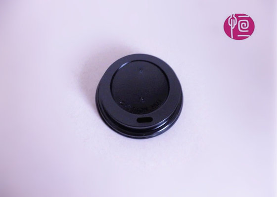 China 6oz  PS material Flat Coffee Cup Cover Black Color Diameter 69mm supplier