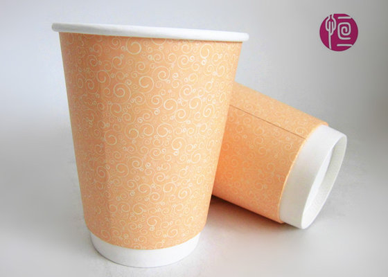 Disposable 12oz 400ml FSC Certificated Double Wall Paper Cups with Black/White Covers supplier